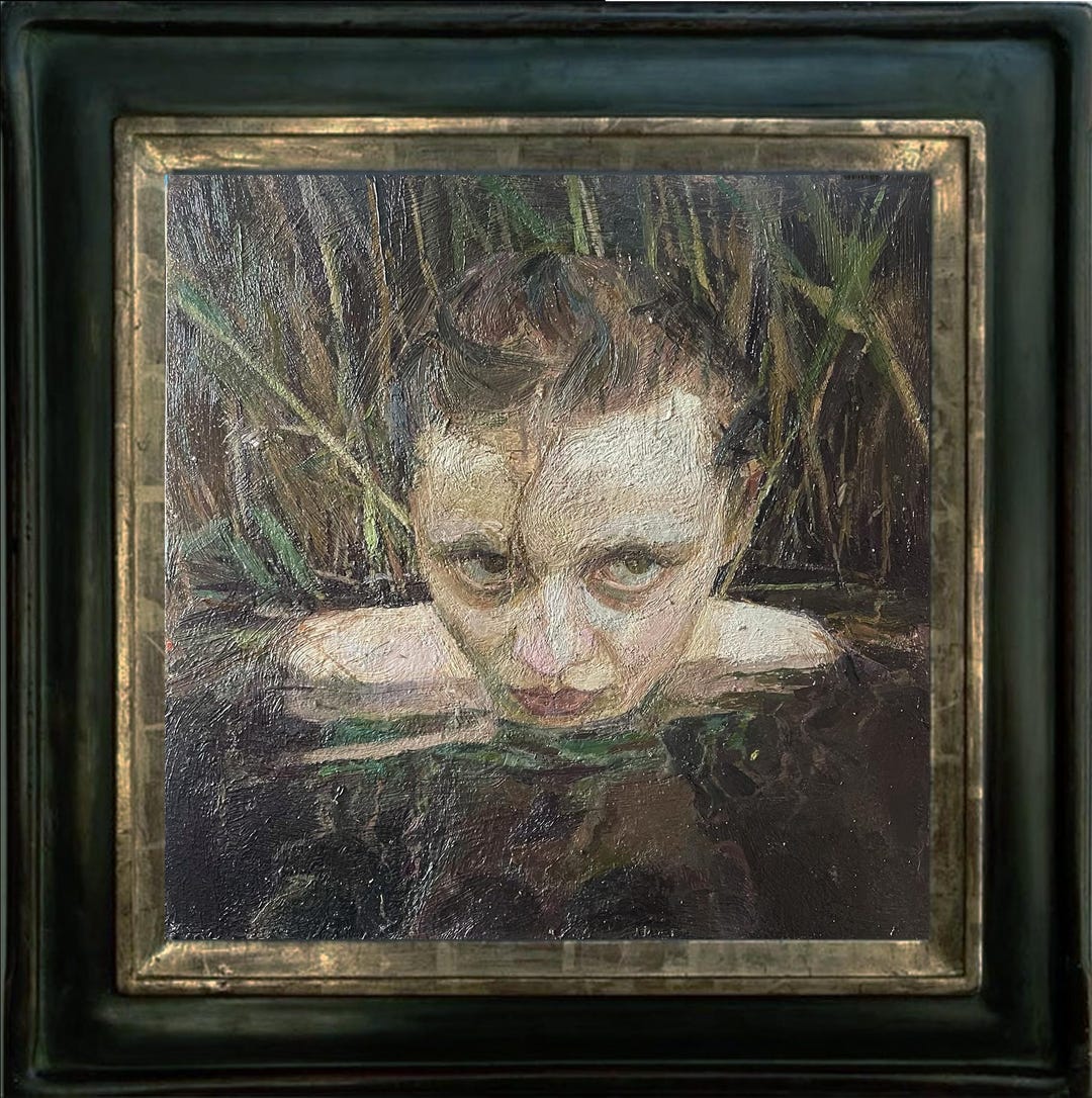 Swamp Witch Oil Portrait Original Painting Dark Art Gothic Artwork ...