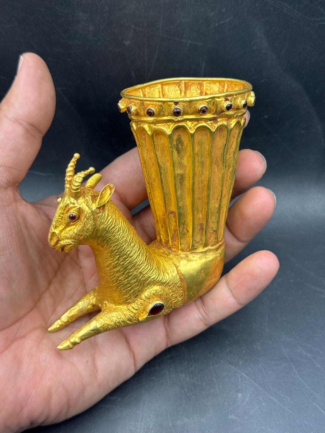 Rare Old Ancient Genuine 18K Gold Rhyton Drinking Vessel - Etsy