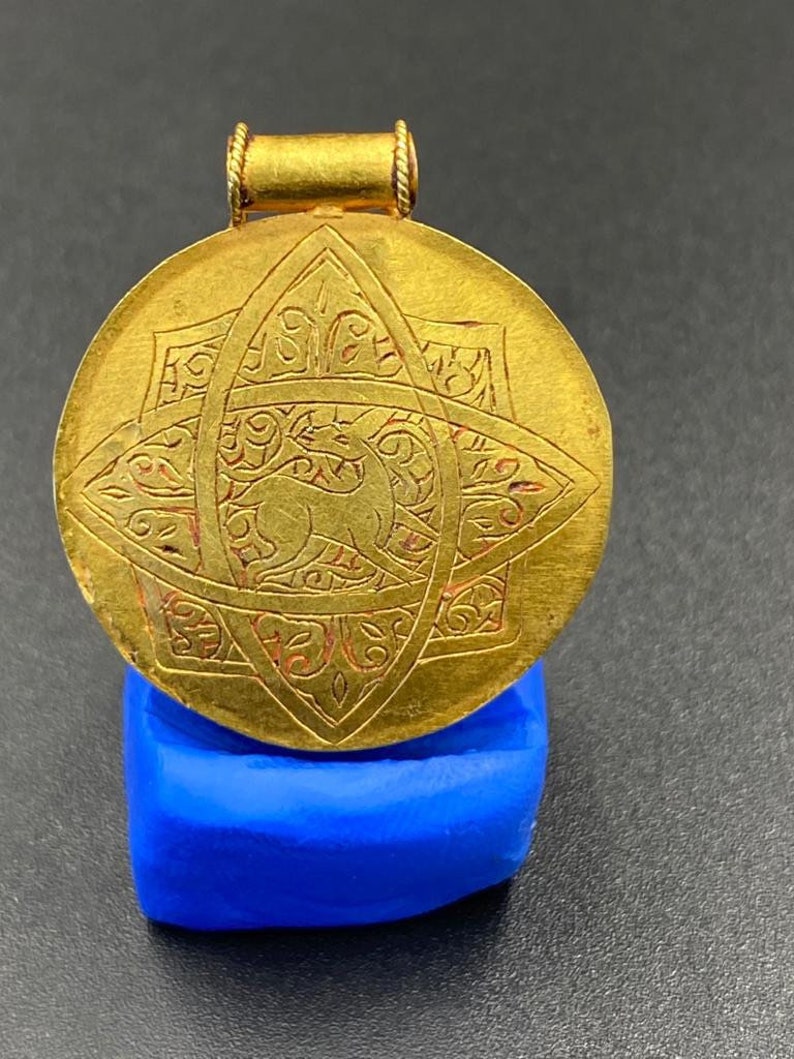 20 K Gold Ancient Roman Evil Eye Protector Agate Stone - Etsy