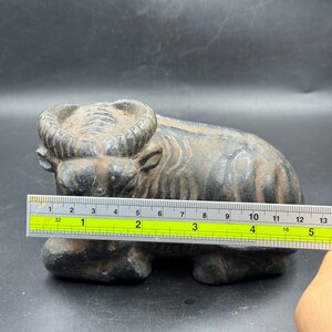 Wonderful Old Ancient Near Eastern Bull Carved Animal Black Stone ...