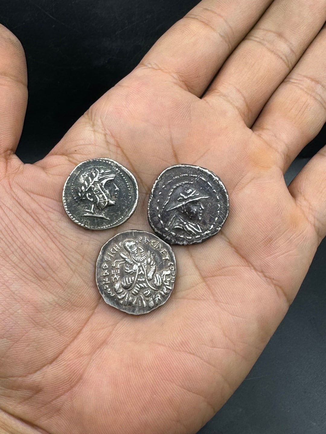 Old Ancient Genuine Solid Silver Coins Authentic - Etsy