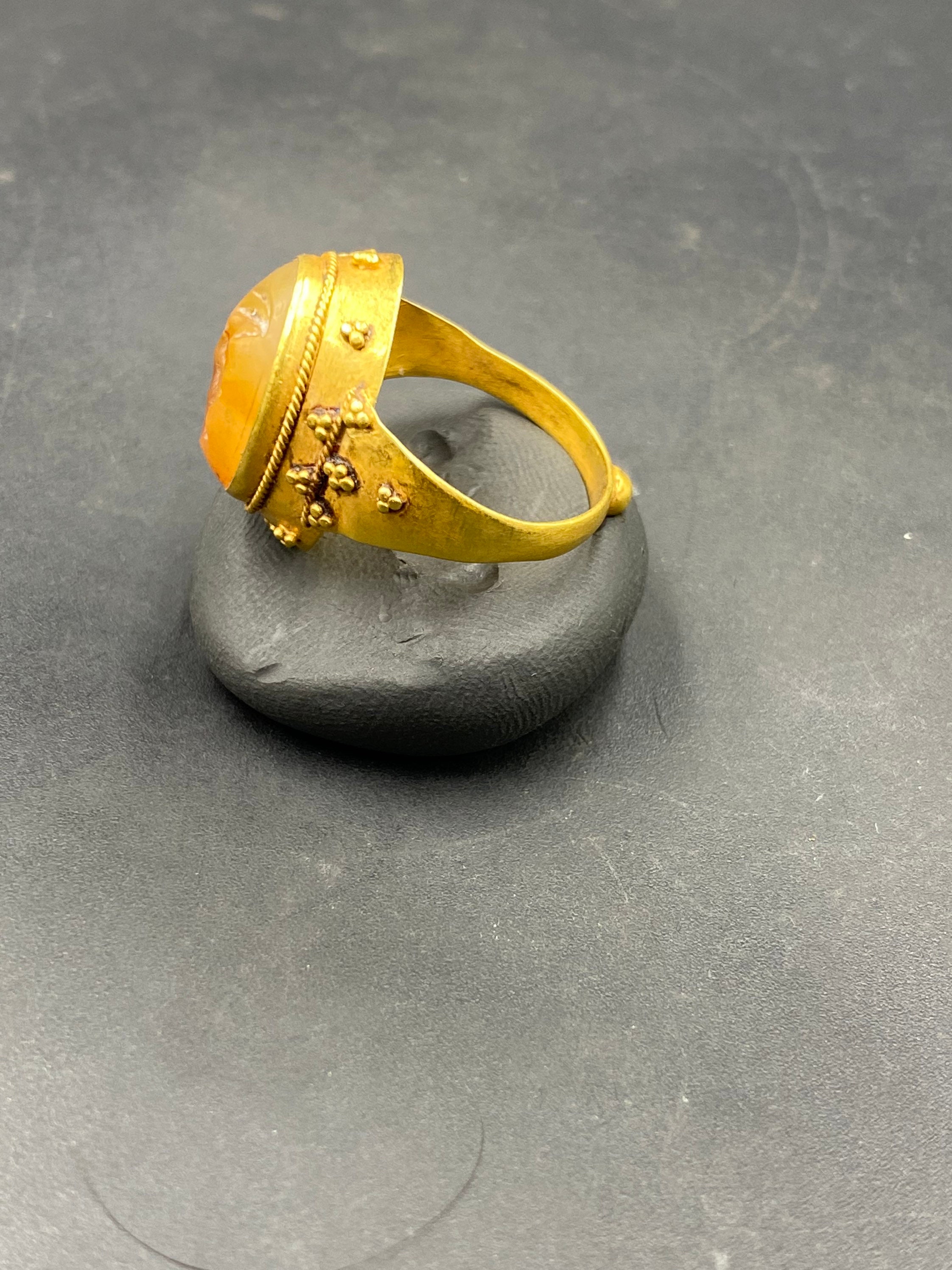 Wonderful Old Antique Beautiful Solid 18K Gold Ring With | Etsy