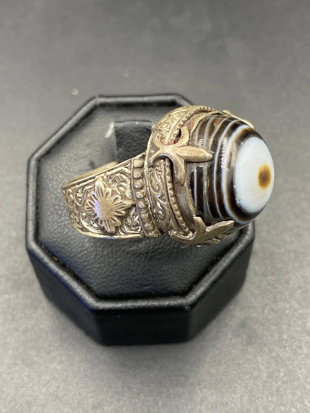 A Very Nice Vintage Evil Eye White Agate Handmade Sterling - Etsy