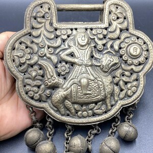 Very Beautiful Old Stunning Ancient Tibetan Big Chain Pendant Necklace ...