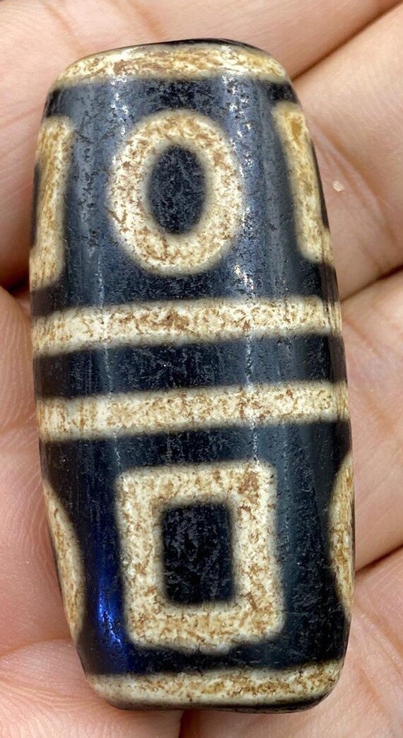 Rare!!! Very unique old ancient Tibetan Chung Dzi bea… - Gem