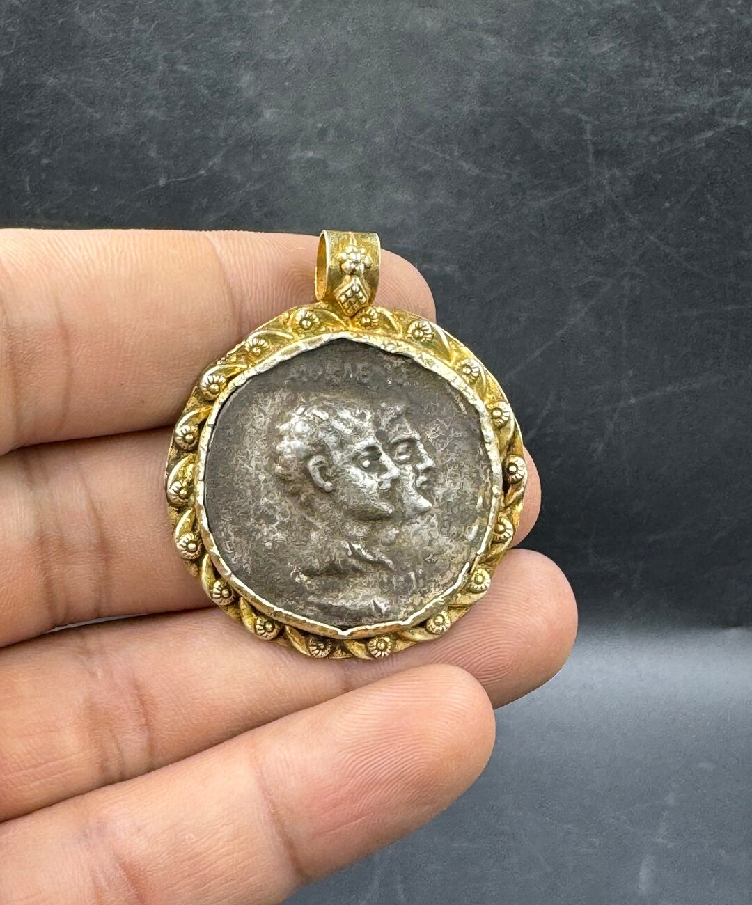 Rare Old Ancient Authentic Roman Coins With Gold Plated Pendent - Etsy