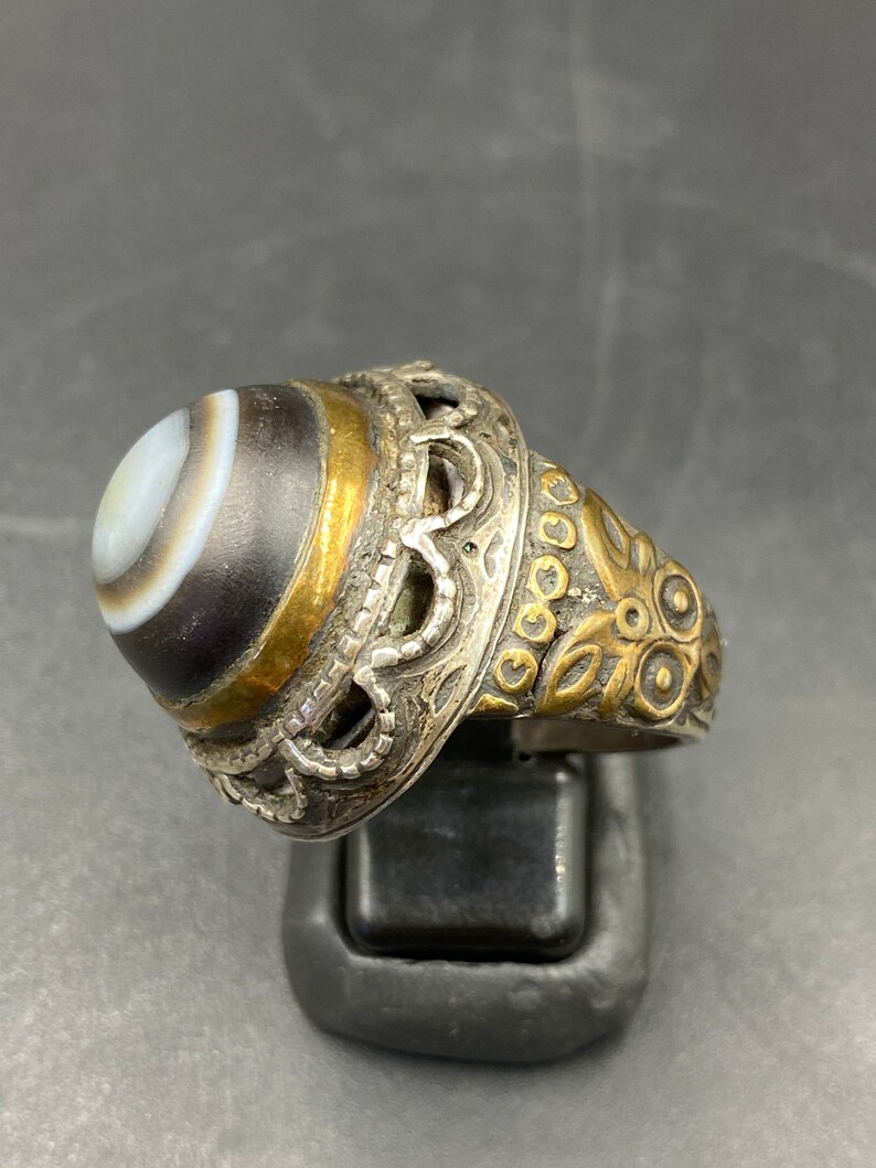 A Very Beautiful Evil Eye Agate Vintage Hand Made Sterling | Etsy