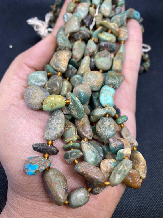 Ancient Tibetan Turquoise Necklace: 6-Strand Natural … - Gem