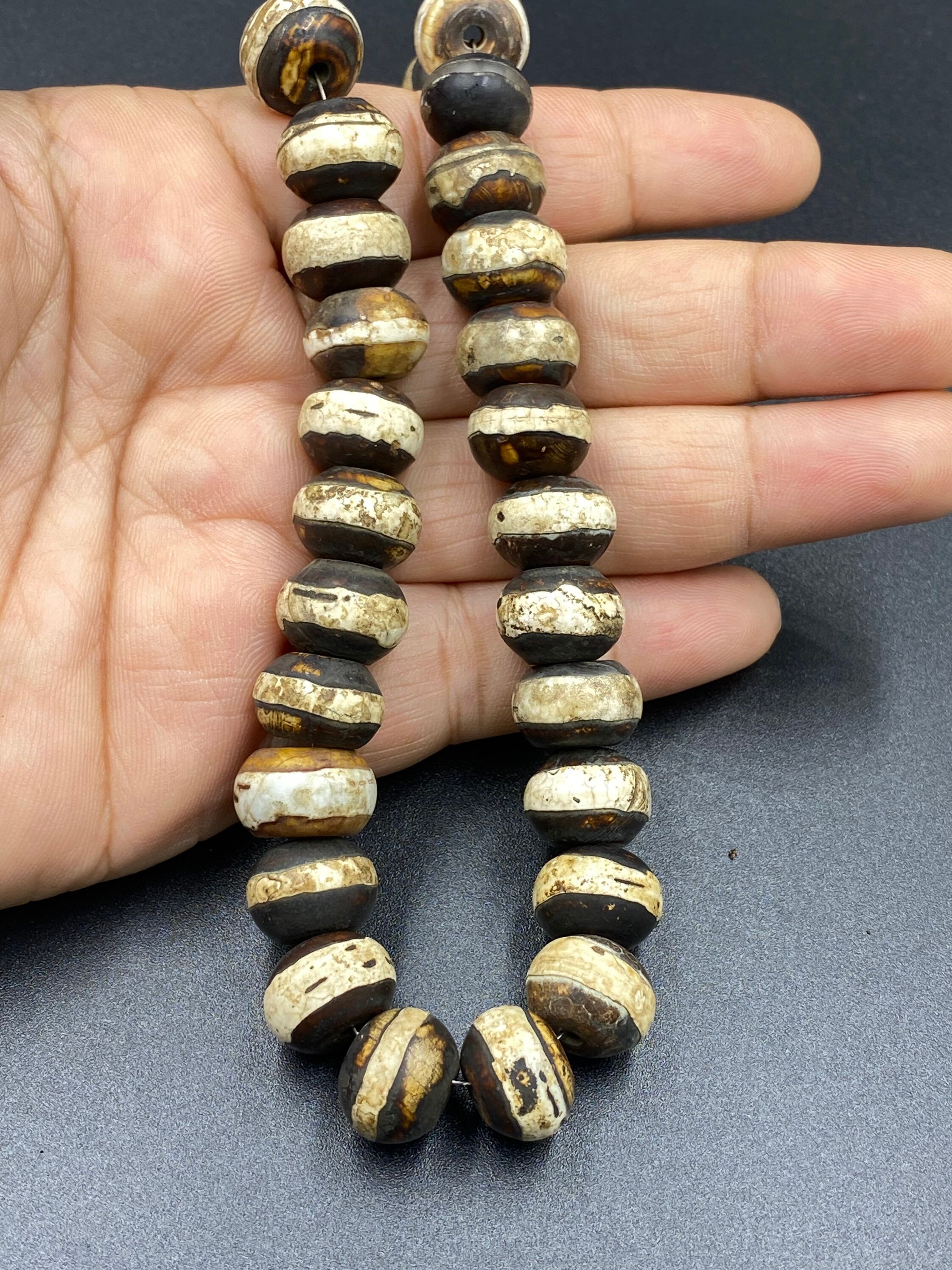 Very Unique Old Burmes Etched Beads Excellence Quality - Etsy