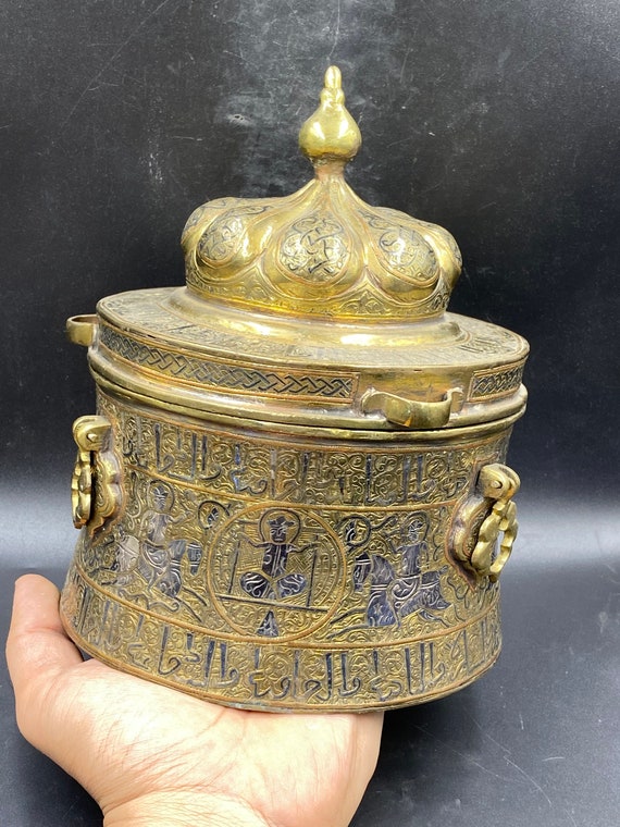 Wonderful Old Ancient Islamic Bronze Box With Handmade Silver - Etsy