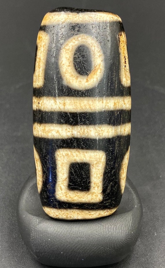 Rare!!! Very unique old ancient Tibetan Chung Dzi bea… - Gem