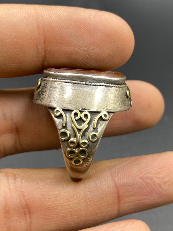 Very old ancient intaglio indo-Greek carelian solid s… - Gem