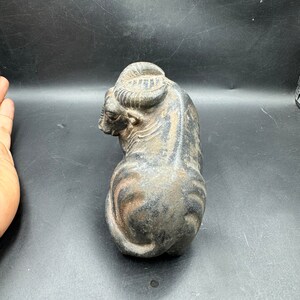 Wonderful Old Ancient Near Eastern Bull Carved Animal Black Stone ...