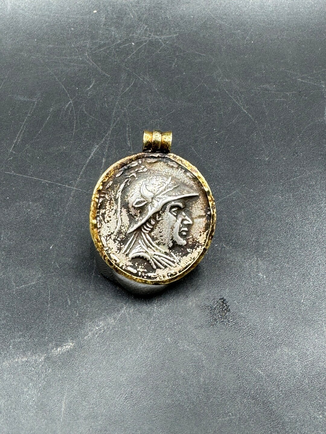 Genuine Old Ancient Bactrian Silver Coin With 20k Solid Gold Pendent - Etsy