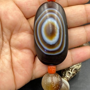 Beautifull Unique Old Antique Natural Evil Eye Agate and Aqeeq Agate ...