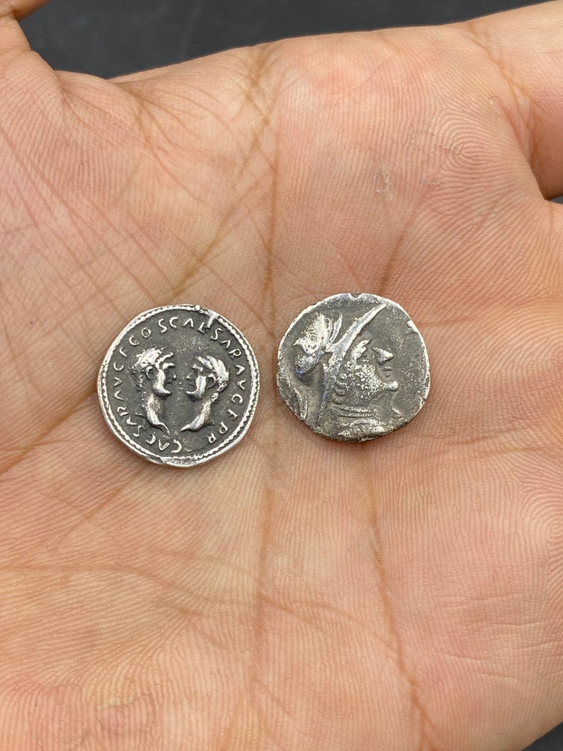 2 Piece Very Beautiful Old Ancient Solid Silver Coin - Etsy