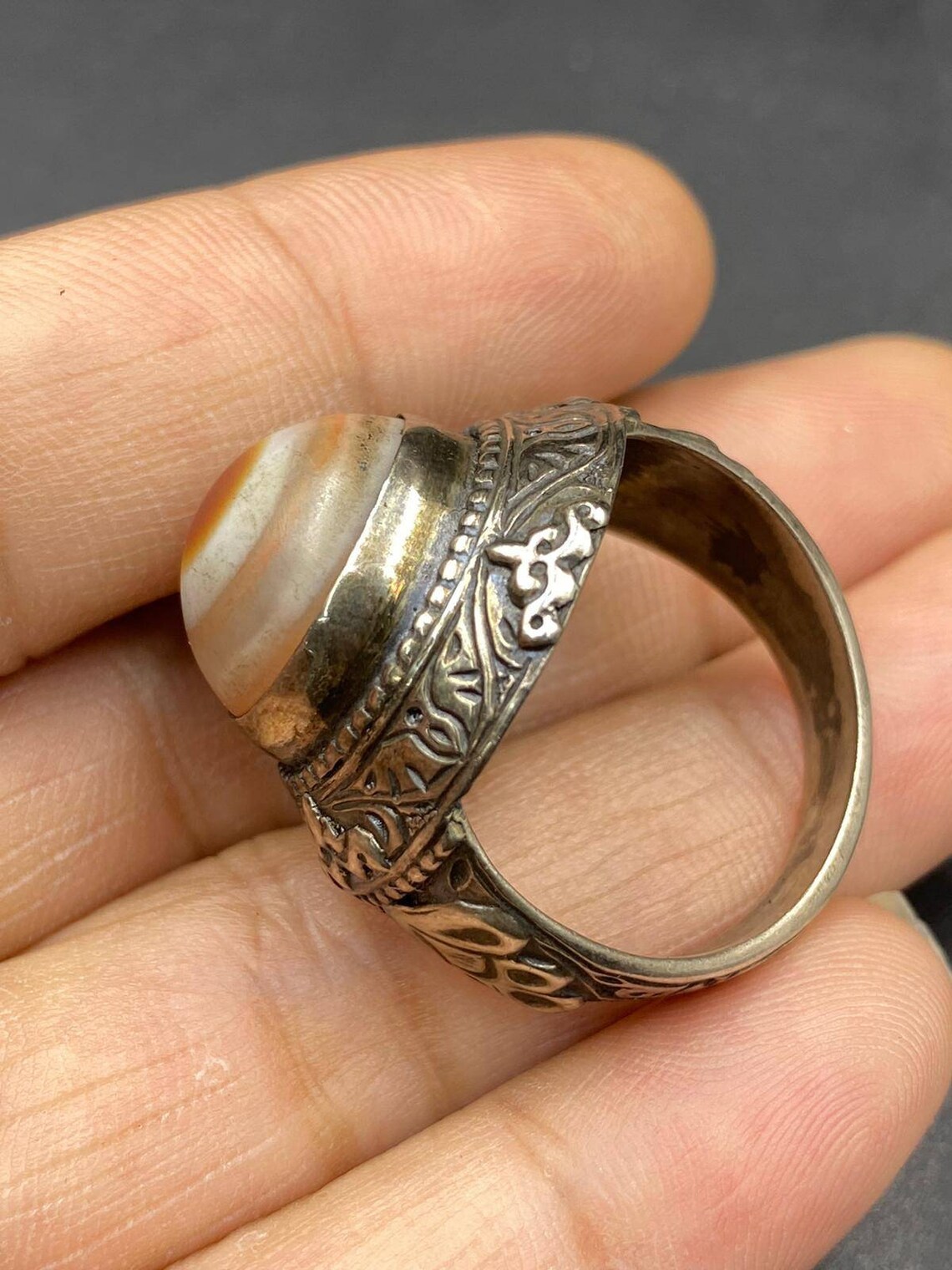 A Very Beautiful Evil Eye Agate Vintage Hand Made Sterling - Etsy