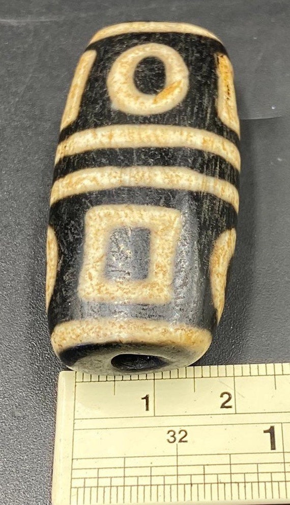 Rare!!! Very unique old ancient Tibetan Chung Dzi bea… - Gem