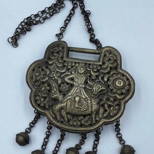 Very Beautiful Old Stunning Ancient Tibetan Big Chain Pendant Necklace ...
