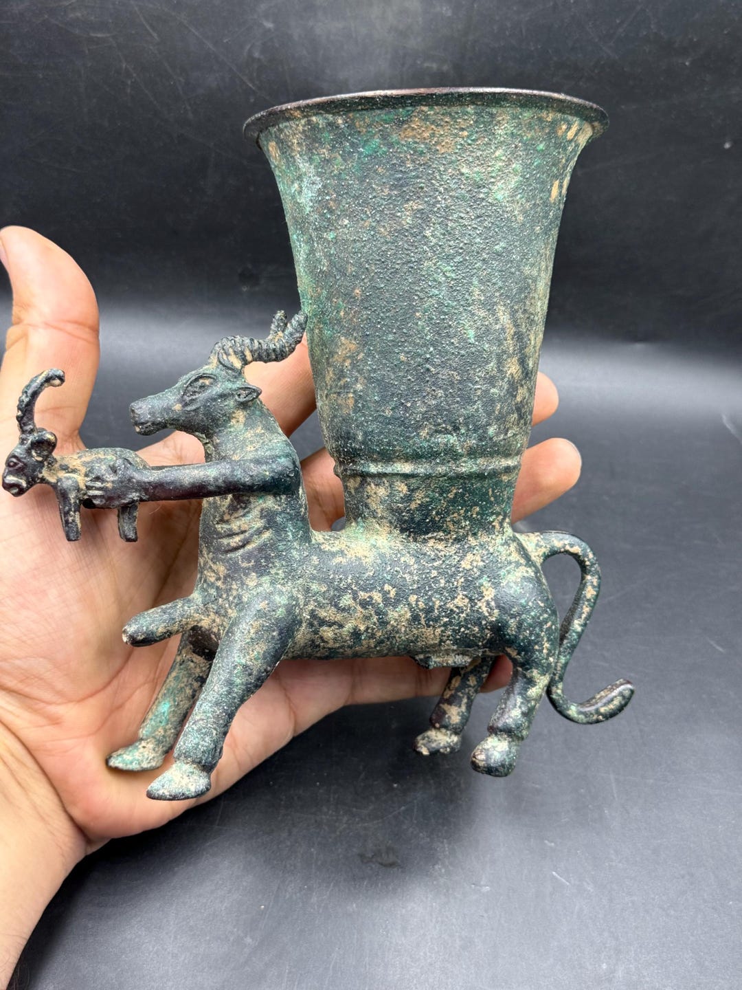 Authentic Ancient Greek Bronze Rhyton Drinking Vessel Collectible - Etsy