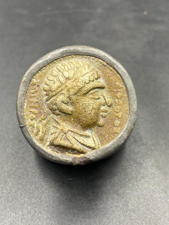 Rare!!!! Very old ancient beautiful greek emperor sig… - Gem