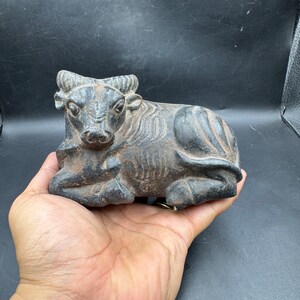 Wonderful Old Ancient Near Eastern Bull Carved Animal Black Stone ...
