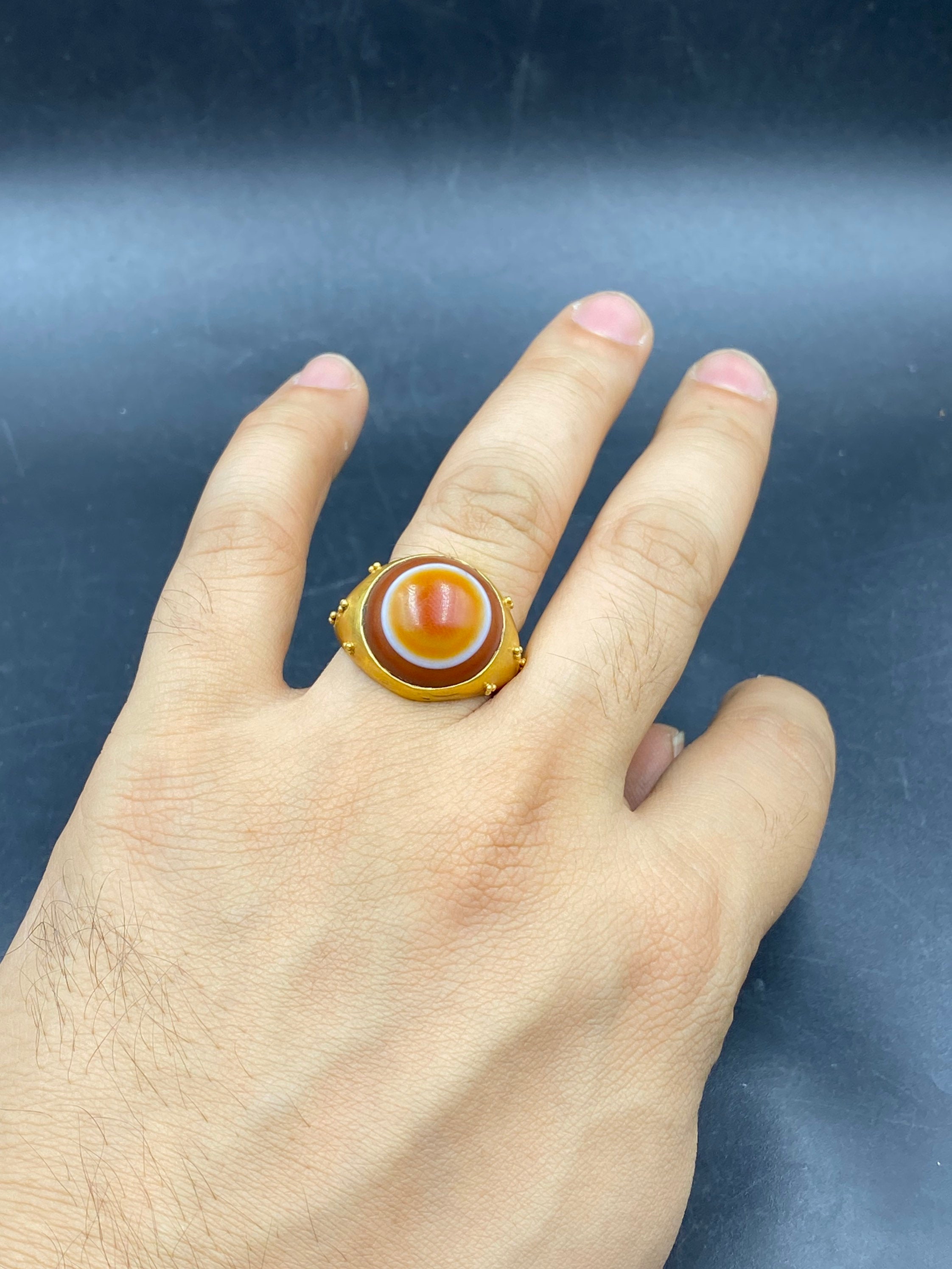 Wonderful Antique Orange White Color Very Old Ancient - Etsy