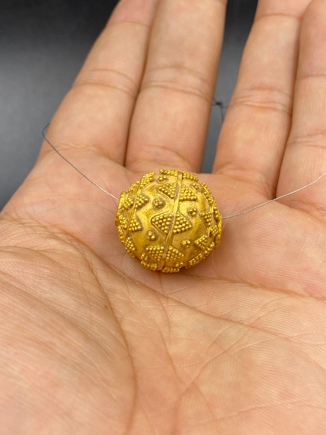 Very Unique Old Ancient 20K Genuine Gold Beads 24 Mm Size Authentic ...