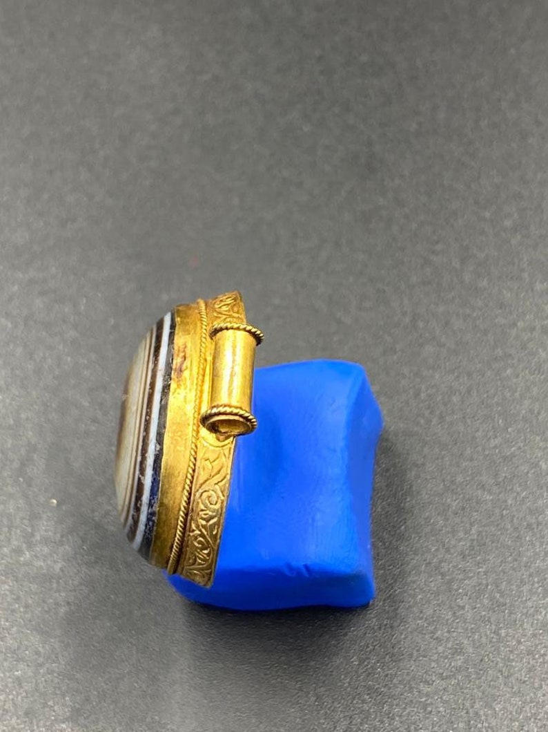 20 K Gold Ancient Roman Evil Eye Protector Agate Stone - Etsy