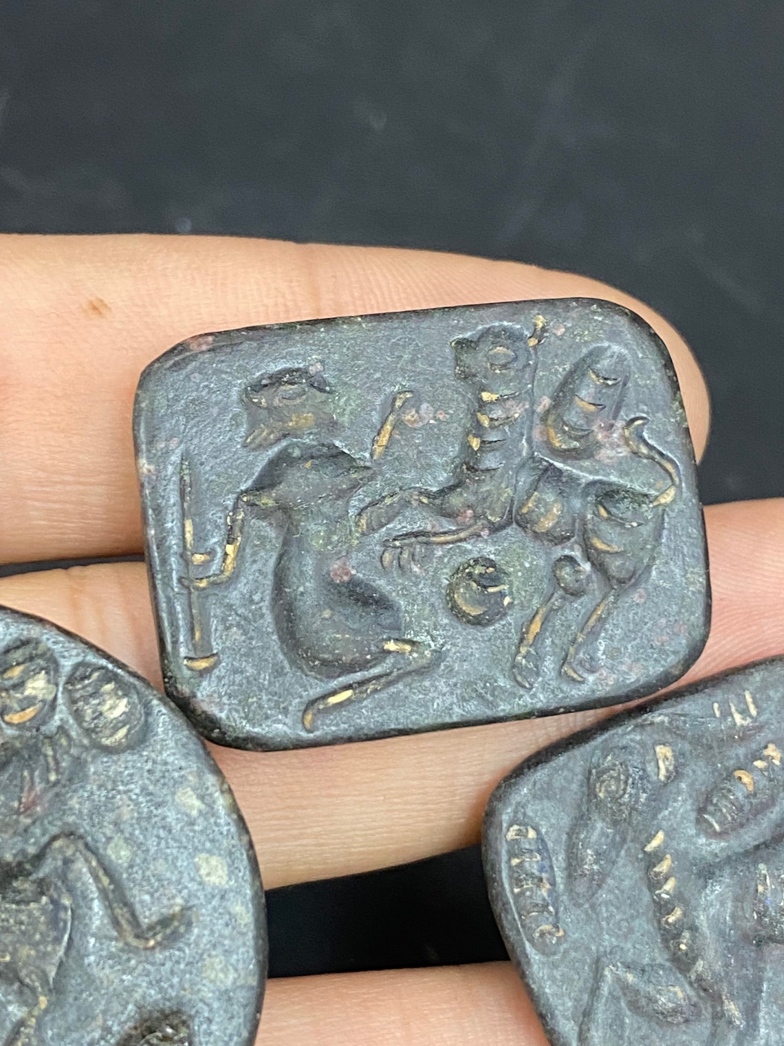 Rare Old Ancient Greek Emperor Black Jasper Signet Stamp | Etsy