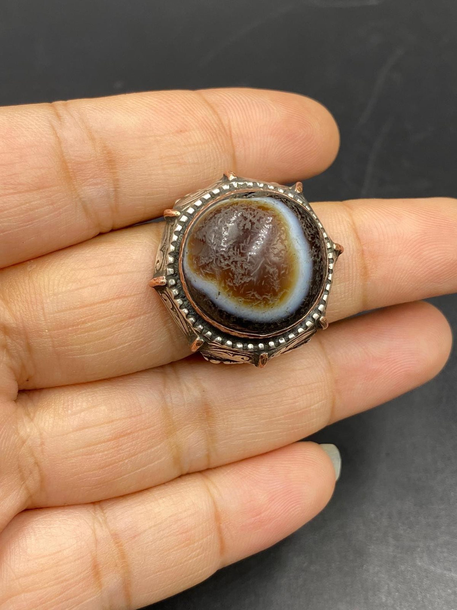 Beautiful Very Old Ancient Suleimani Aqeeq 1 Eye Agate Solid | Etsy