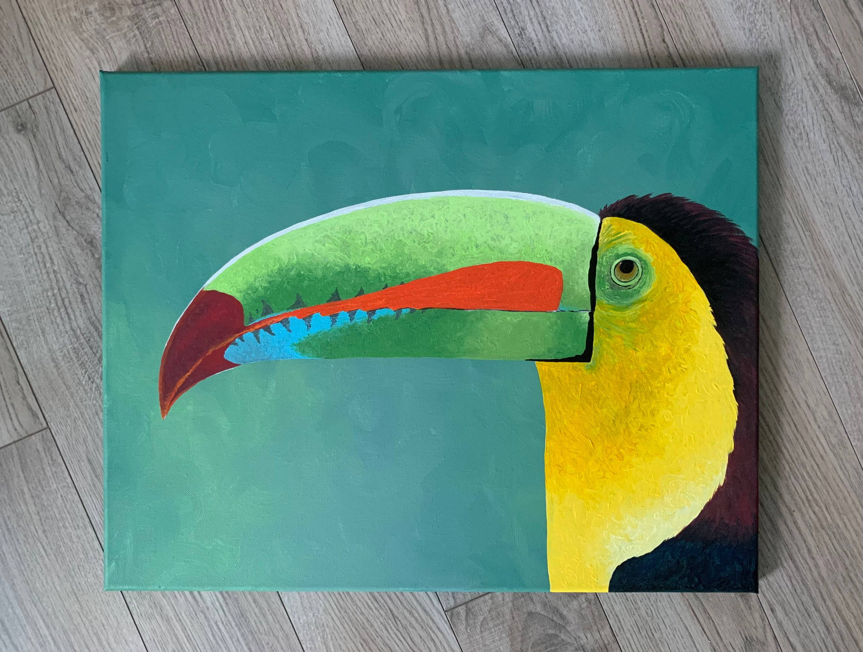 Keel-billed Toucan, Acrylic Bird Painting - Etsy
