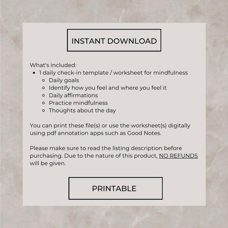 Mindfulness Journal Worksheet Mental Health Journal Journal Template ...