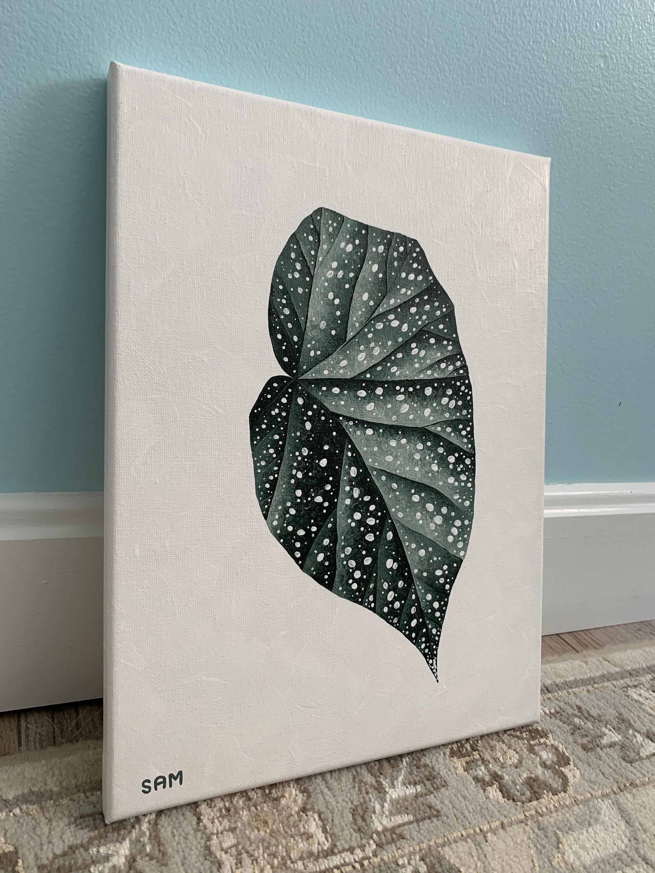 Begonia Lucerna, Acrylic Painting - Etsy