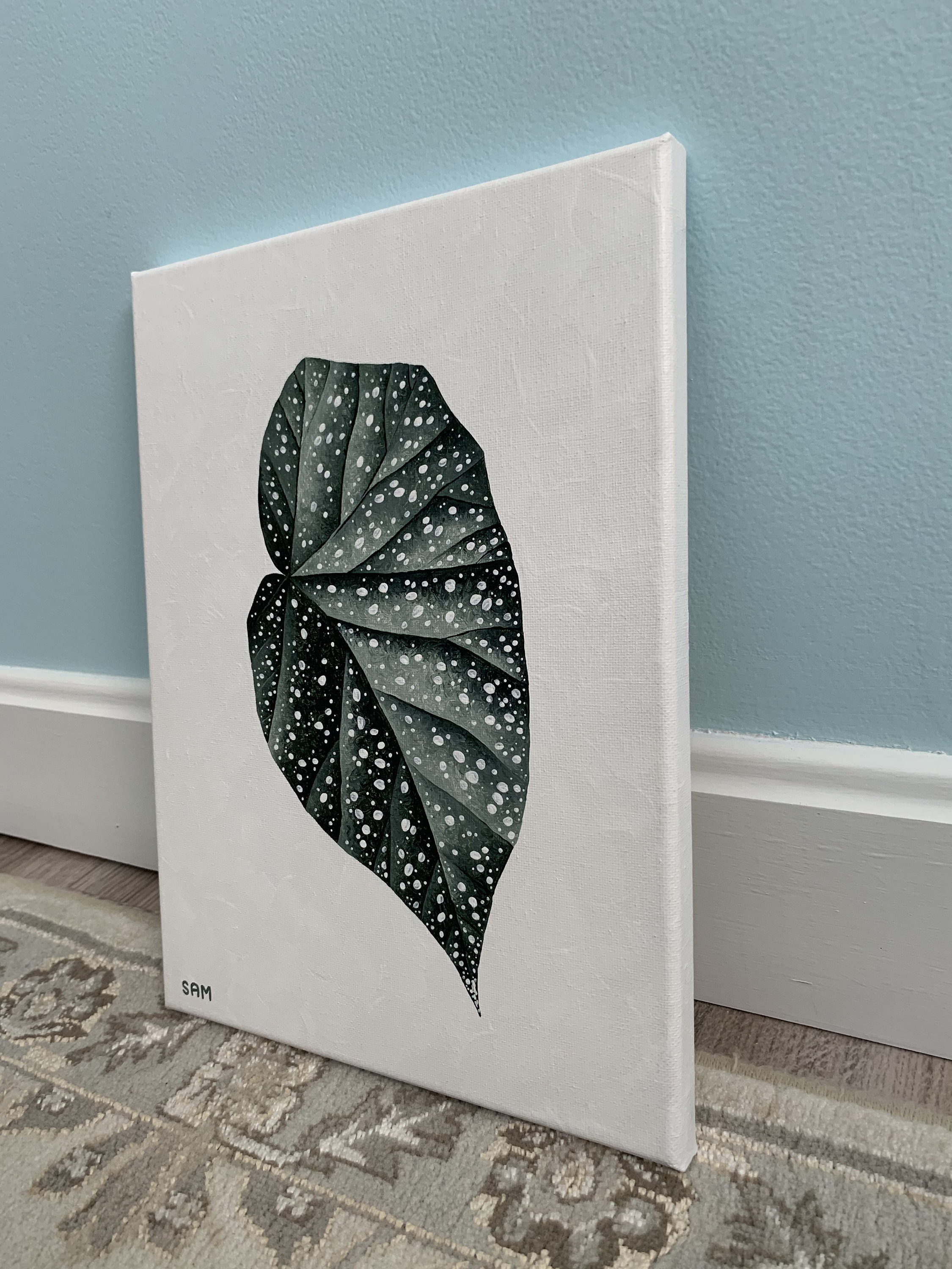 Begonia Lucerna, Acrylic Painting - Etsy