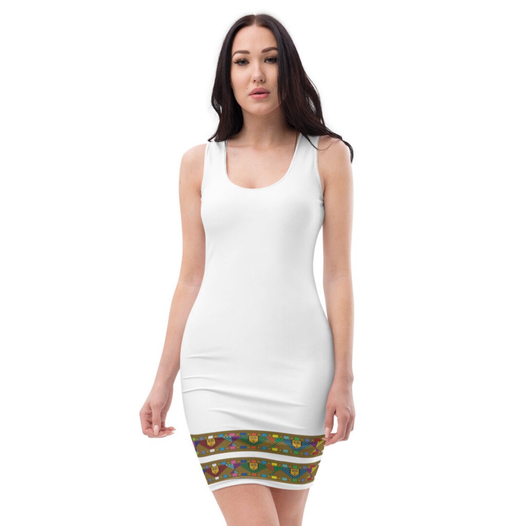 Ethiopian Traditionl Saba Tilet Print Sublimación Corte y Vestido de ...