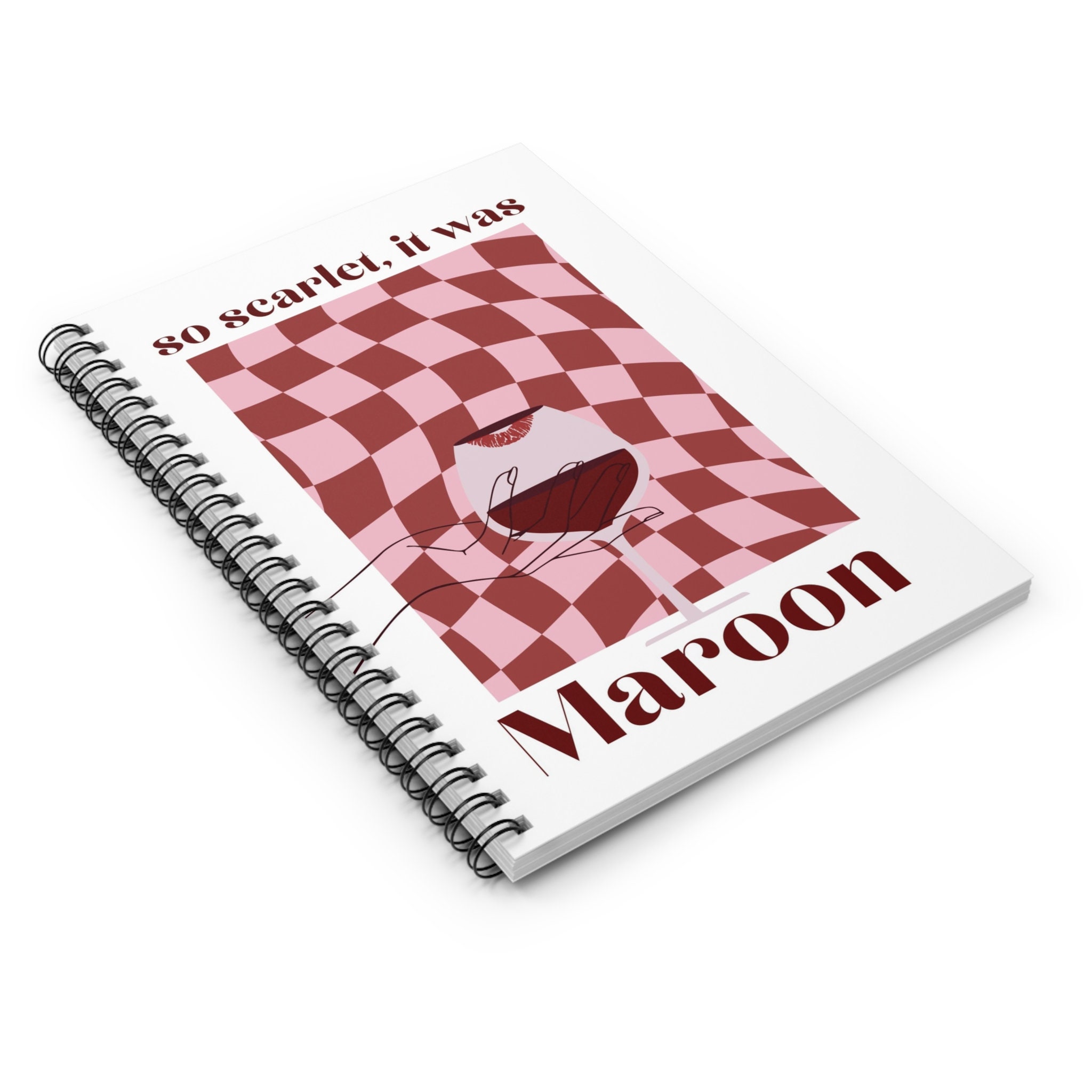 Maroon Taylor Swift Midnights Spiral Notebook Ruled Line - Etsy