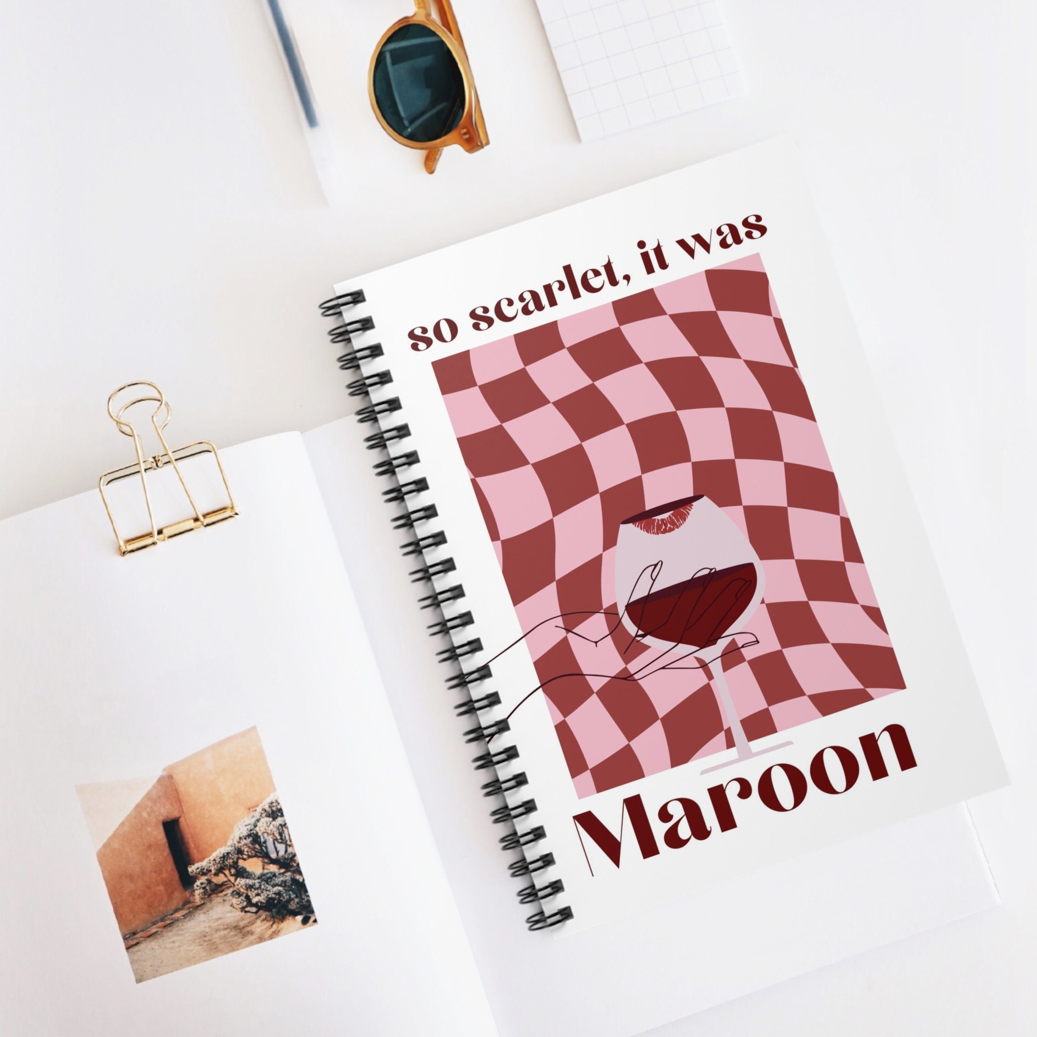 Maroon Taylor Swift Midnights Spiral Notebook Ruled Line - Etsy