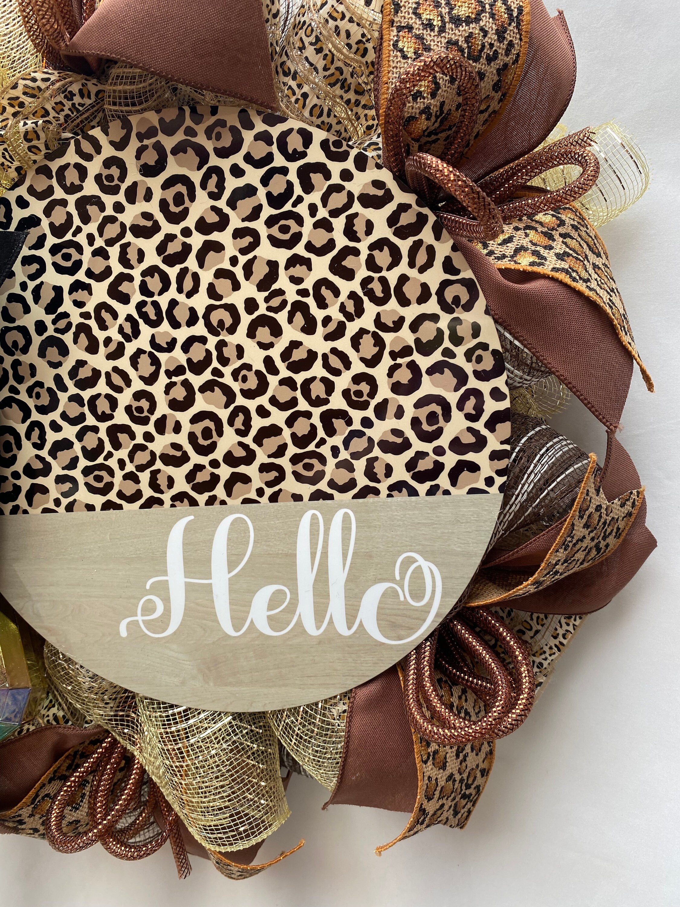 Animal Print Decor; Animal Wreath; Jungle Chic Front Door Decor ...