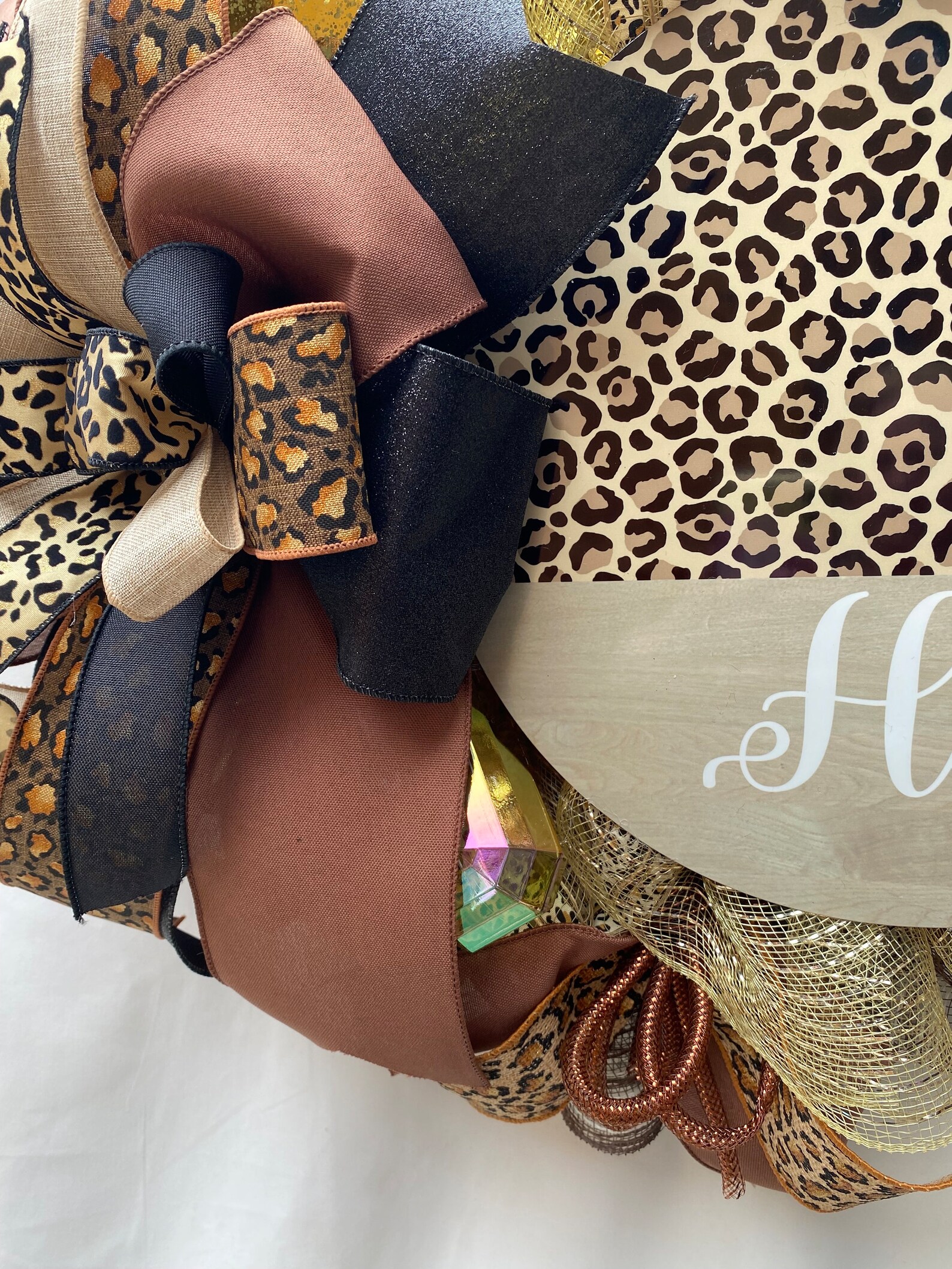 Animal Print Wreath; Jungle Chic Front Door Decor; Everyday Hello ...