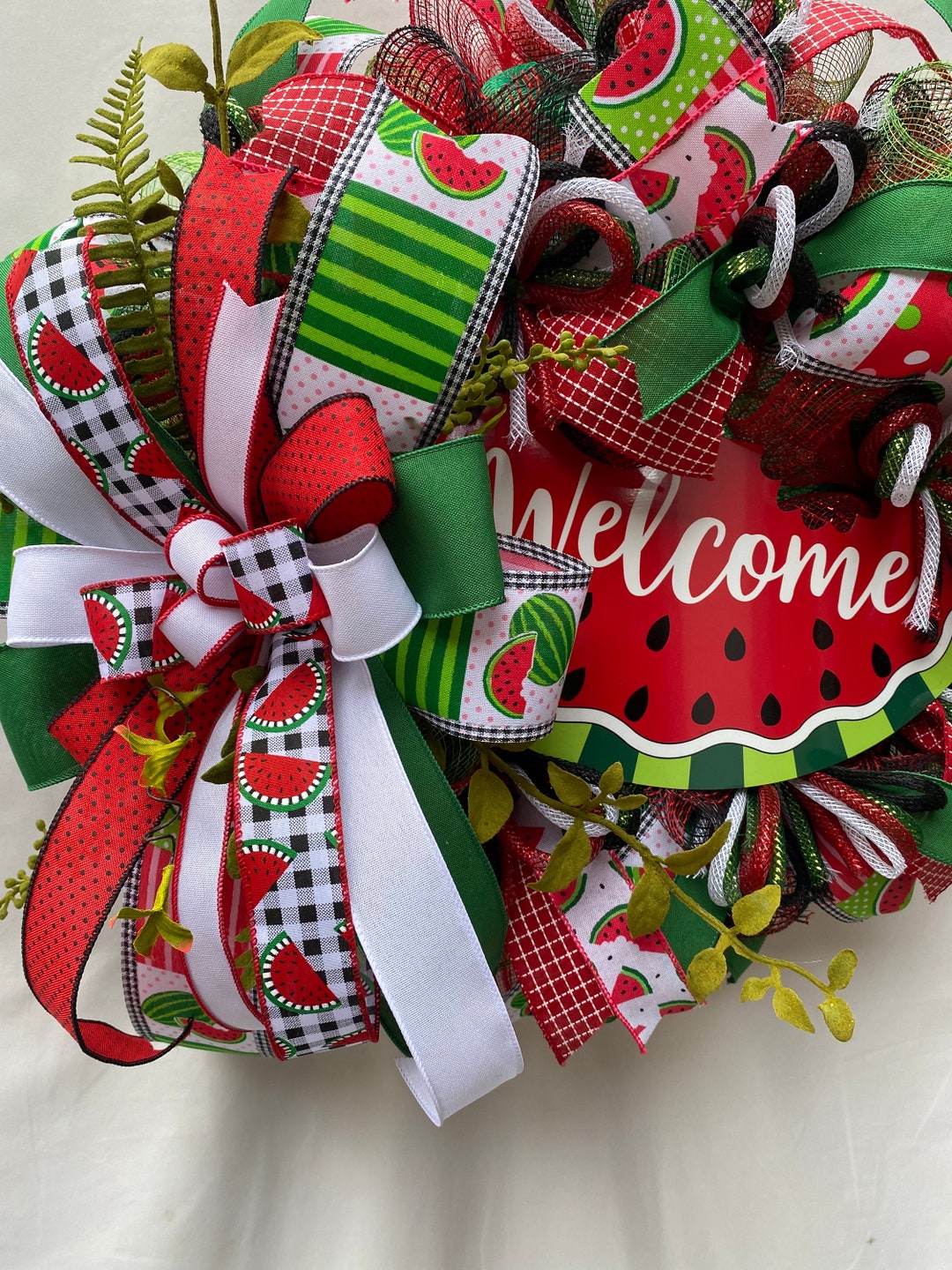 Watermelon Summer Wreath, Watermelon Welcome Wreath, Watermelon Door ...