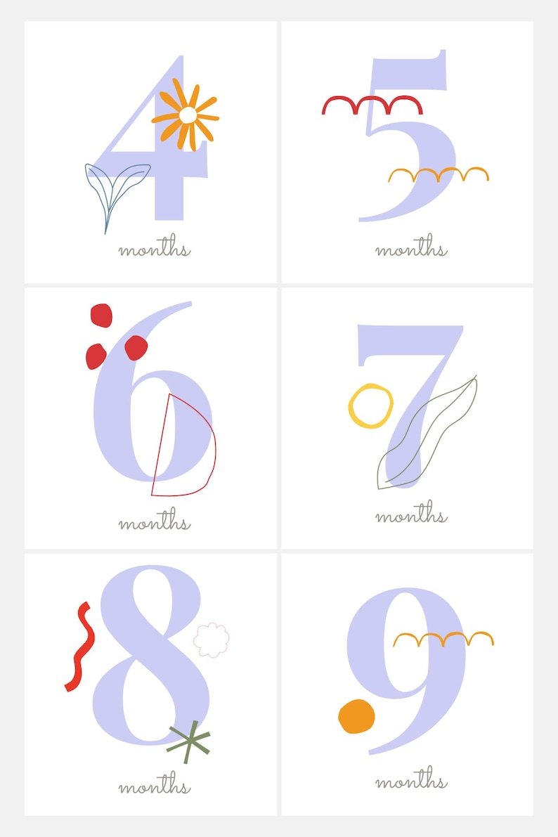 Printable Baby Milestone Cards, Monthly Photos (digital Download) - Etsy