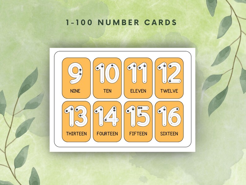 Printable Number Flash Cards 1-100 – Toddler and Preschool (PDF File ...