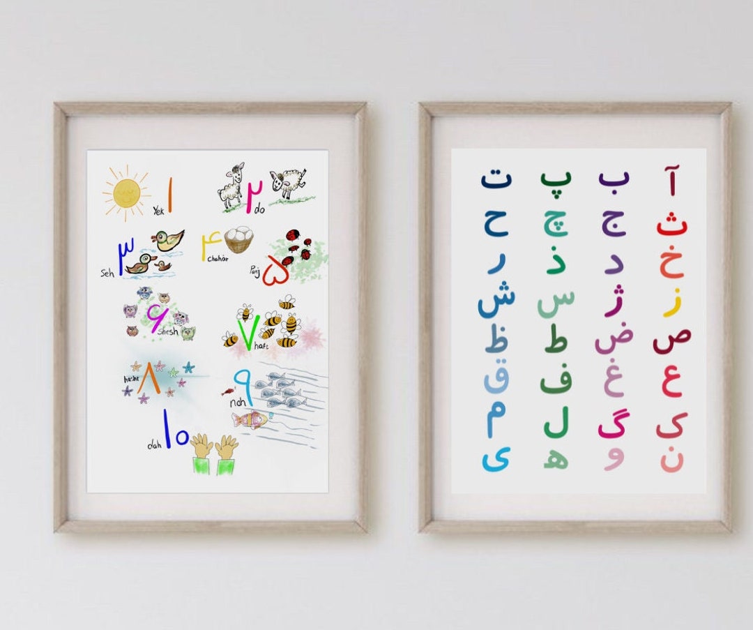 Digital Farsi/persian Numbers & Alphabet Poster Digital Download, Wall ...