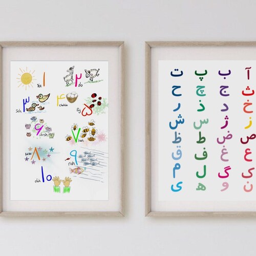 Persian Alphabet Printable Art Farsi Language Digital Print - Etsy