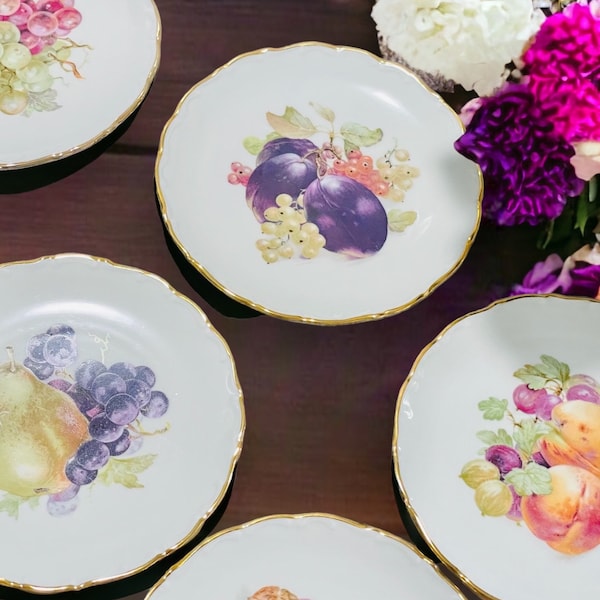 Vintage Set of Six Plates - Etsy