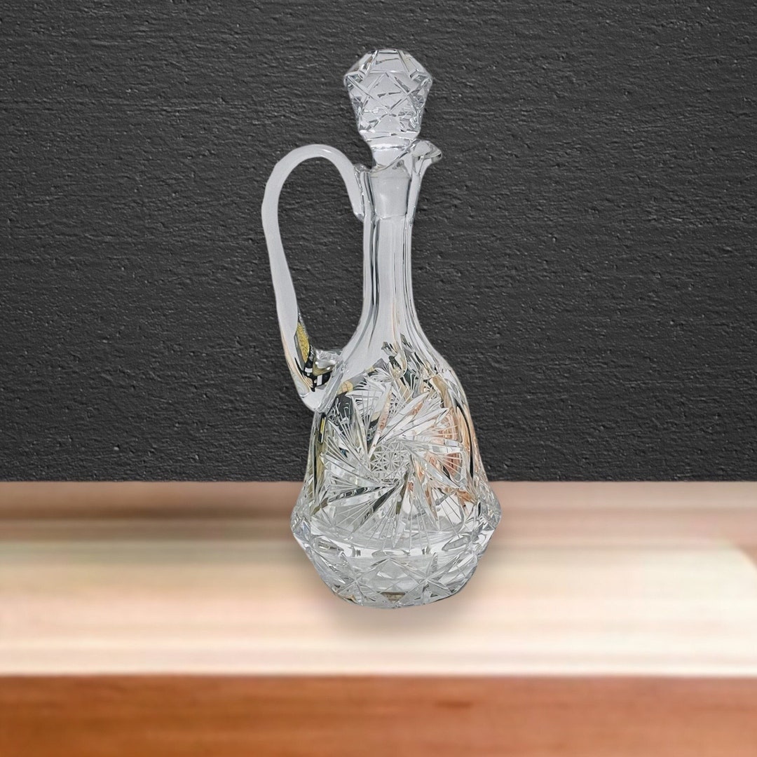 Pinwheel Crystal Wine Decanter, Crystal Claret Jug, Starburst Heavy ...