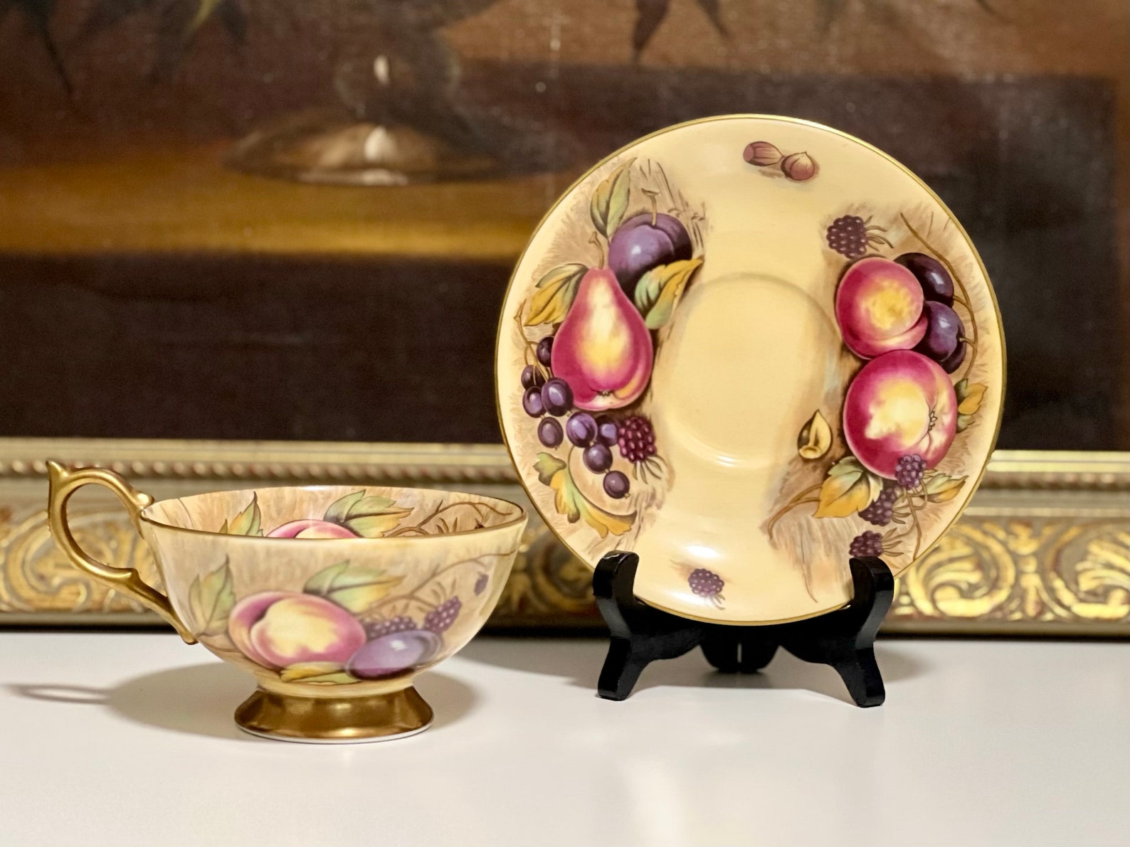 Aynsley Orchard Teacup and Saucer, Aynsley China Cup and Saucer ...