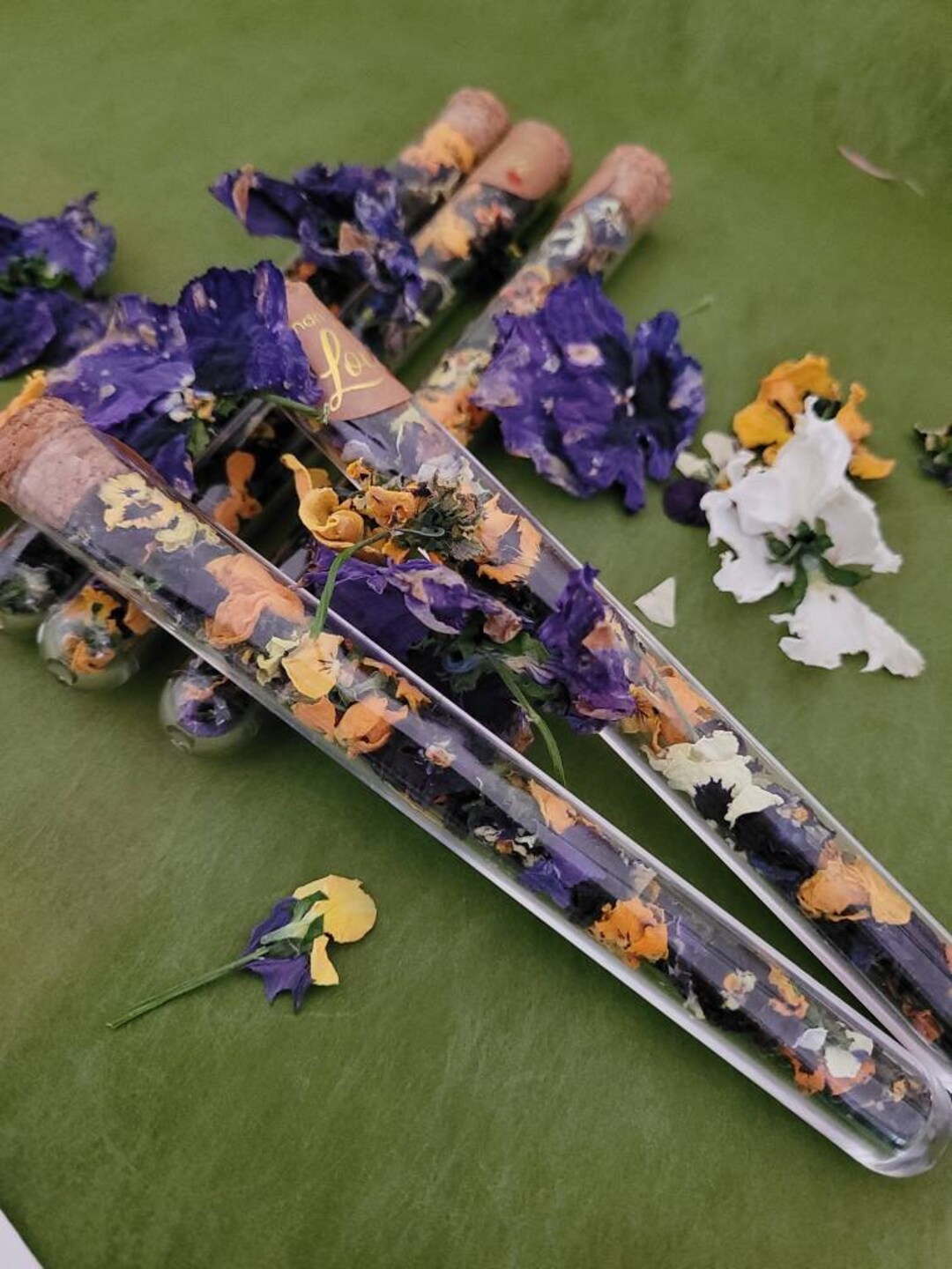 Edible Flowers Test Tubes | Dried Flowers | Cake Decoration| Gifts ...