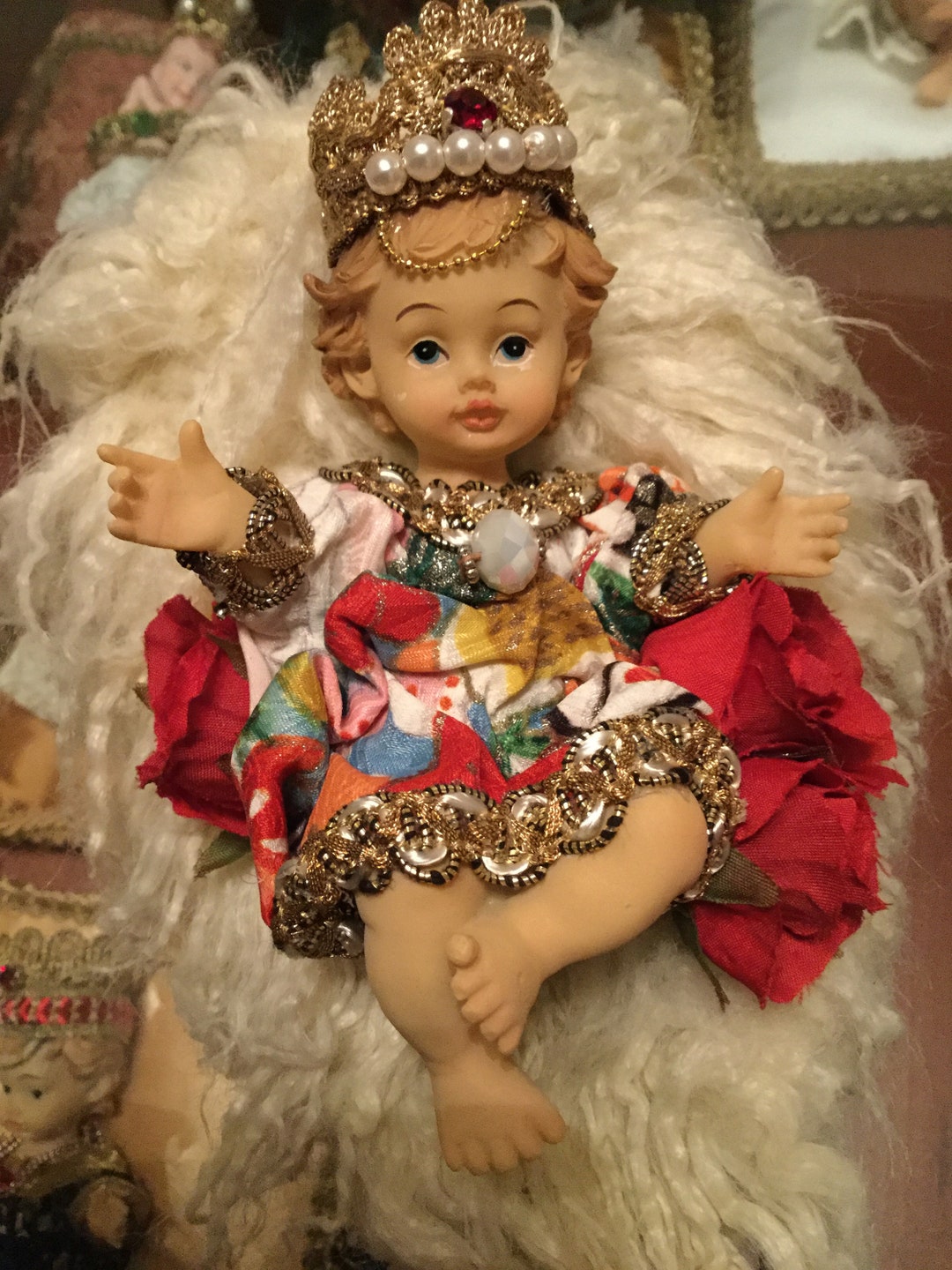 Baby Baroque Nativity Jesus Christmas Decoration Handmade - Etsy